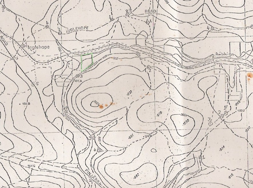 Contours in the area